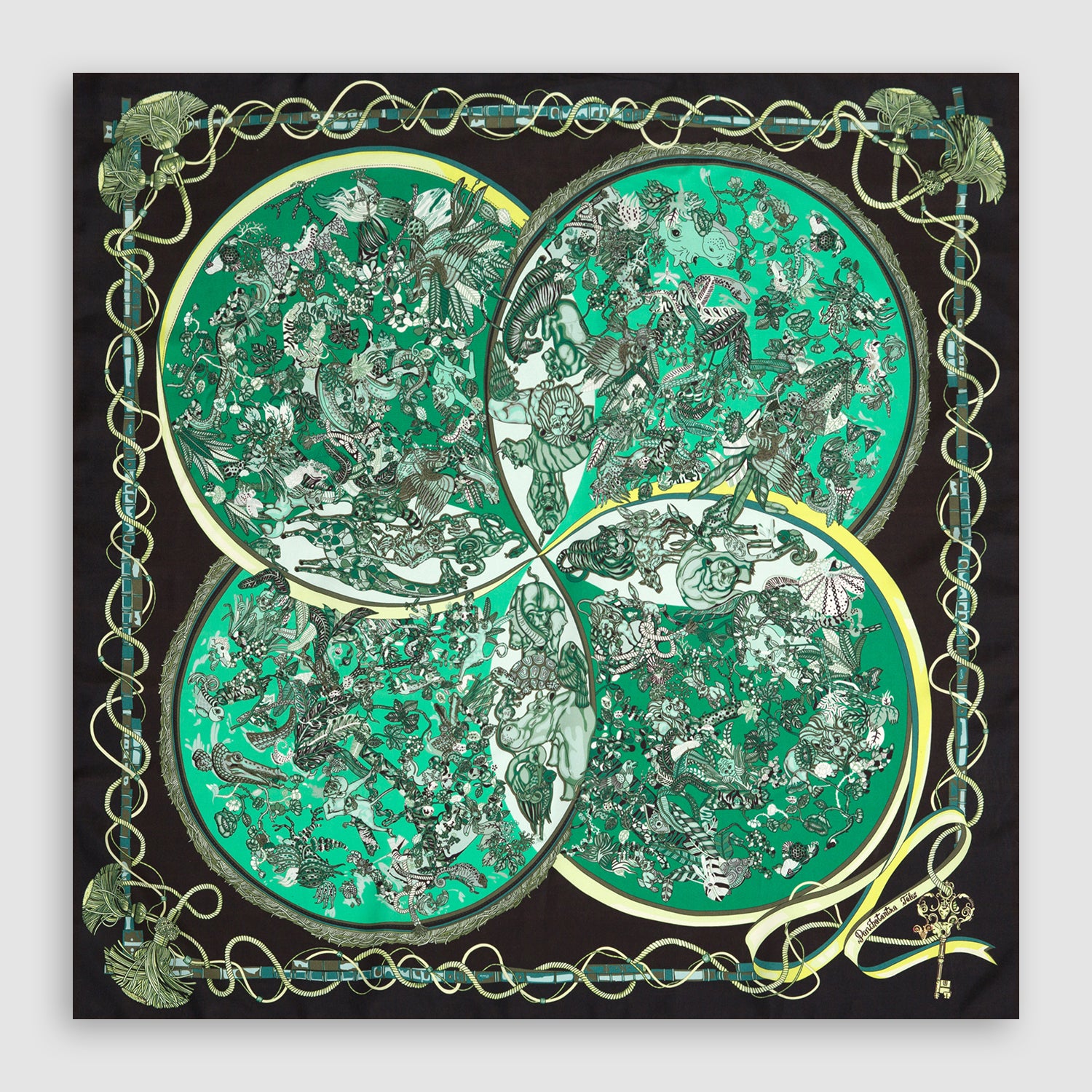 Buy Panchtantra Tales Beige Square Scarf Online | Shingora