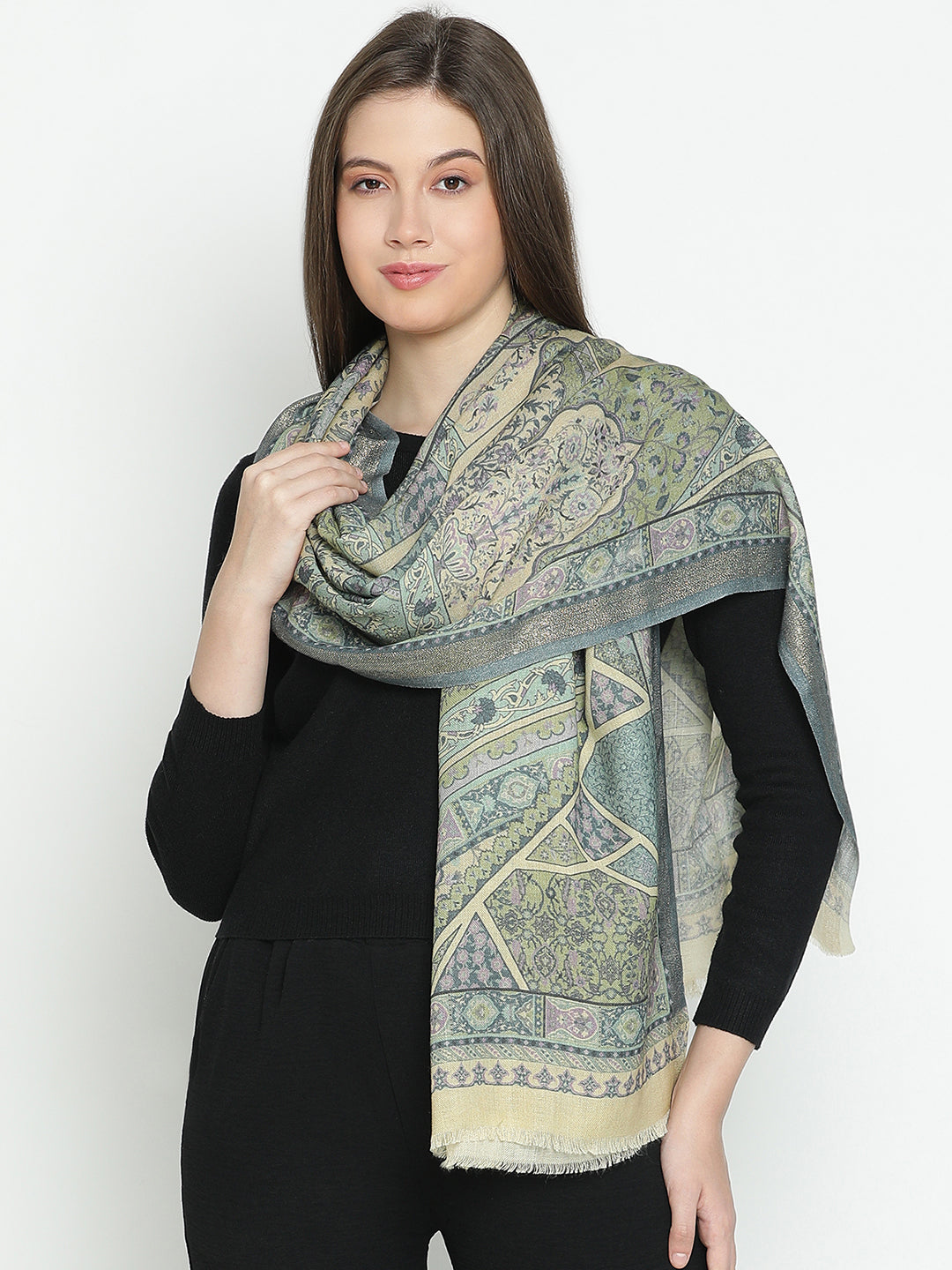 Buy Shingora's Regal Embrace Printed Stole Online | Shingora